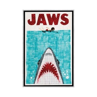 iCanvas "Jaws" by Pop Fabric Posters by Ali Scher Framed - Bed Bath & Beyond - 37646256